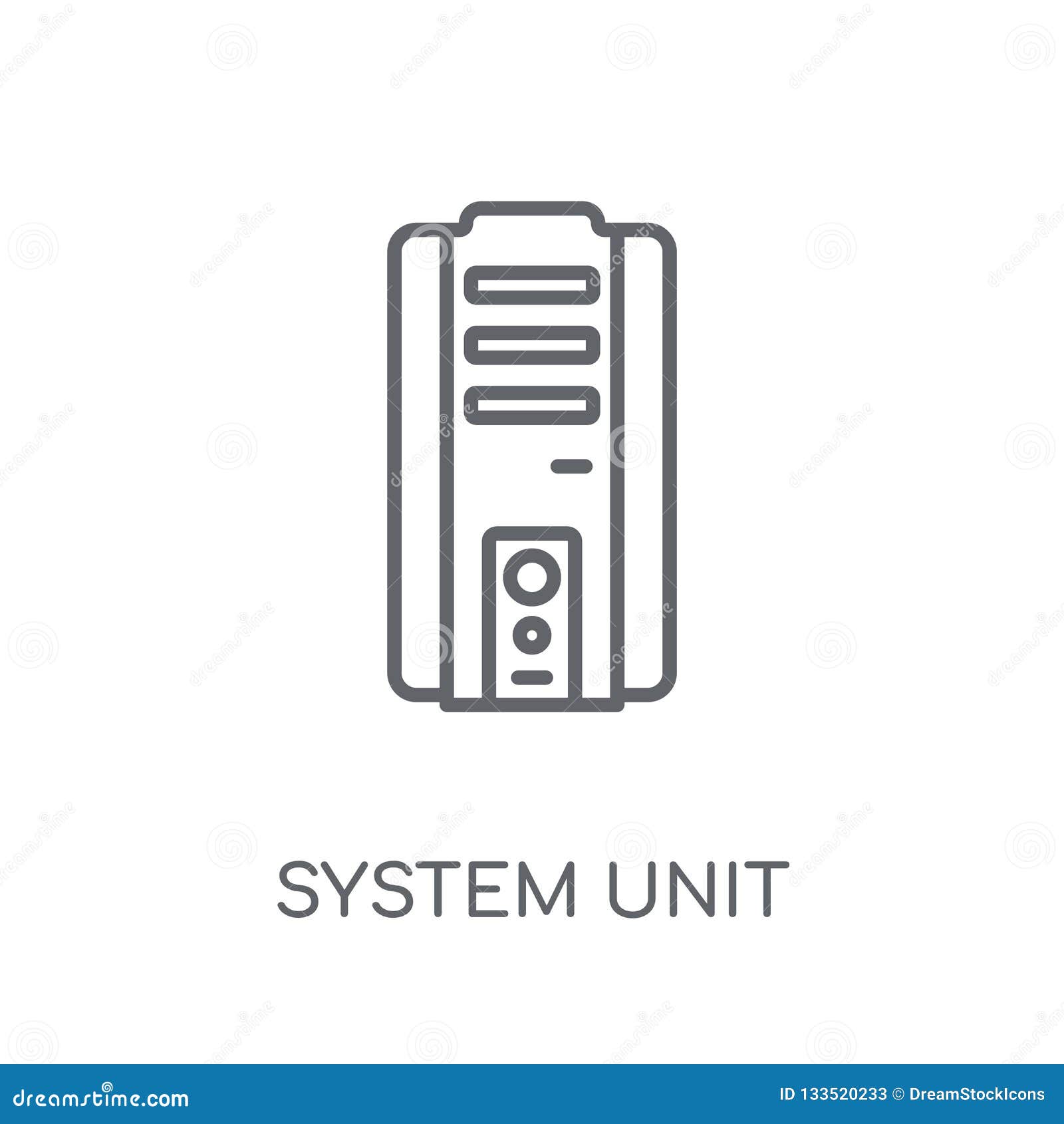 System Unit Linear Icon. Modern Outline System Unit Logo Concept Stock ...