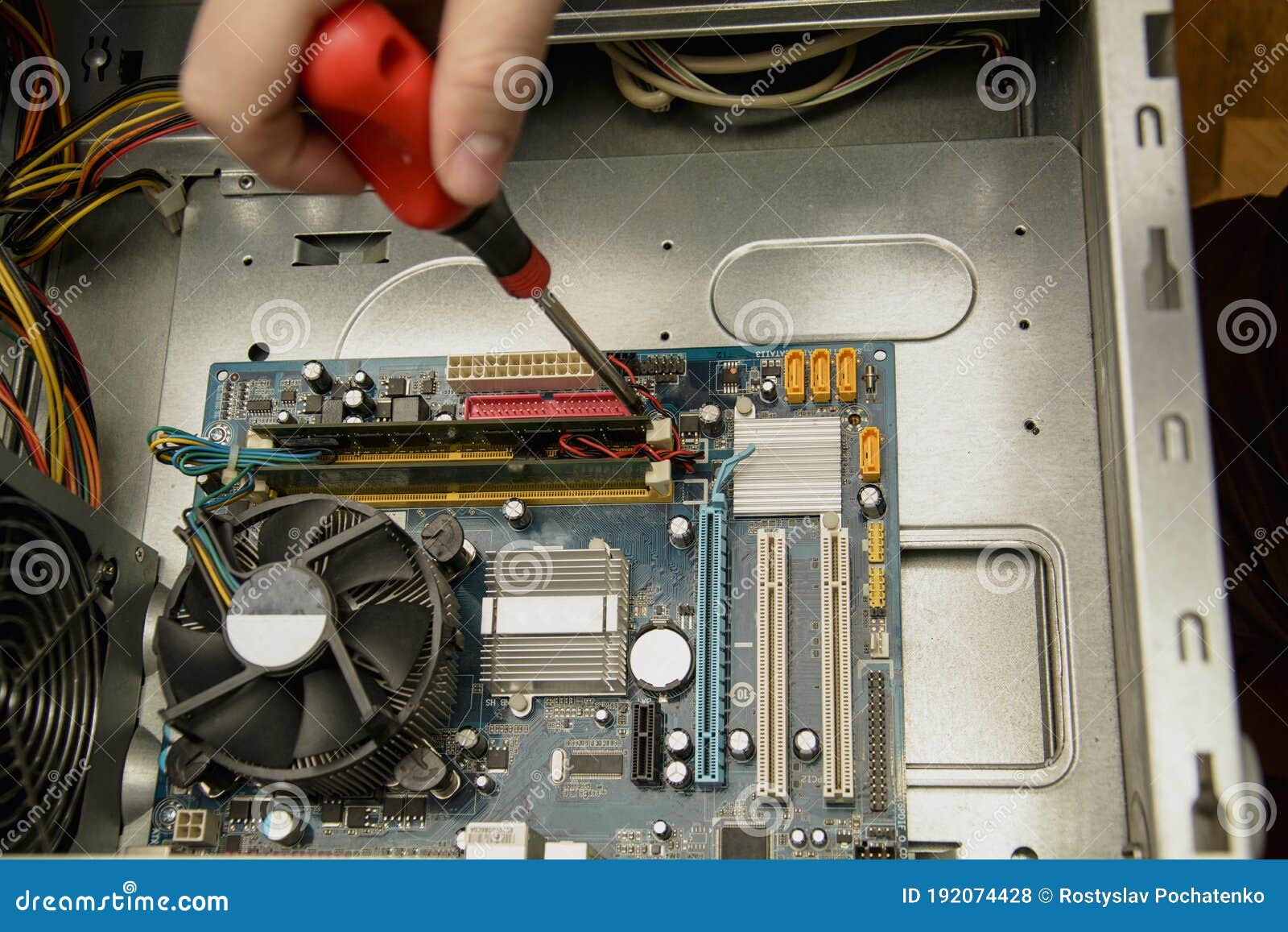 Computer System Unit in a Service Center Stock Photo - Image of tablet ...