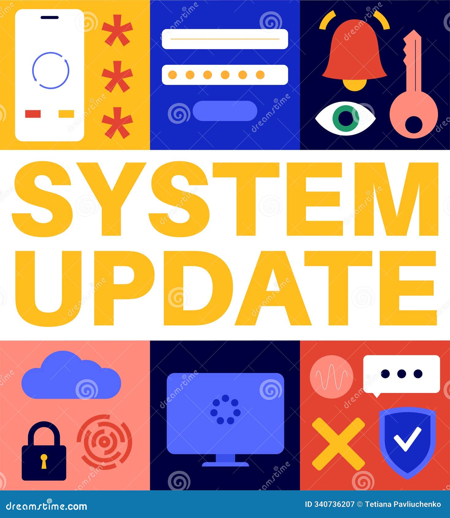 System update concept stock illustration. Illustration of software - 340736207