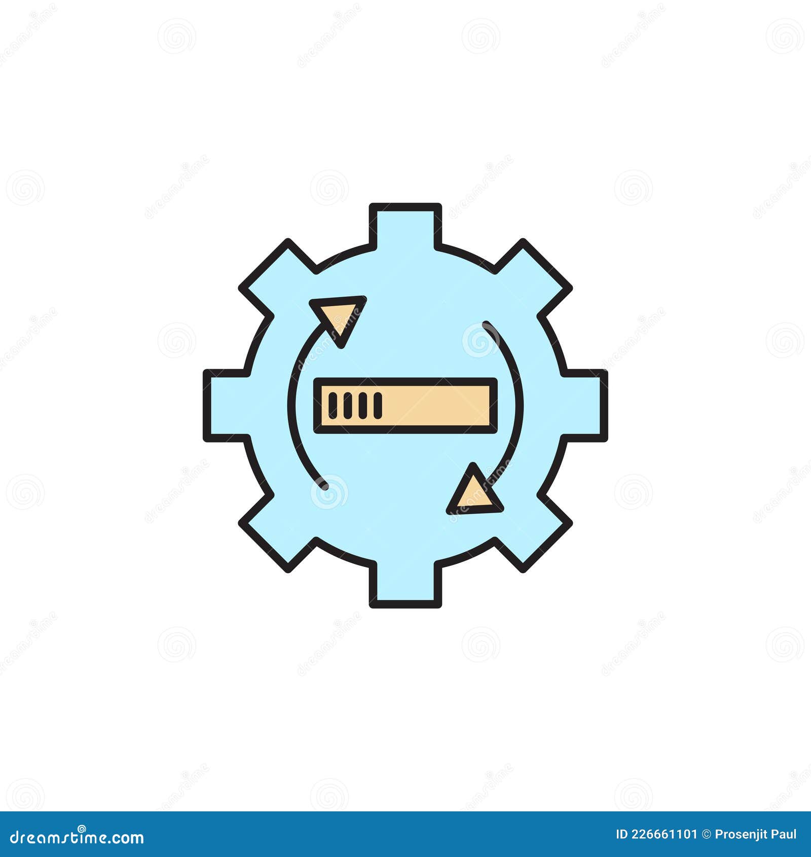 Loading And Gear Icon Isolated On Transparent Background. Progress Bar ...