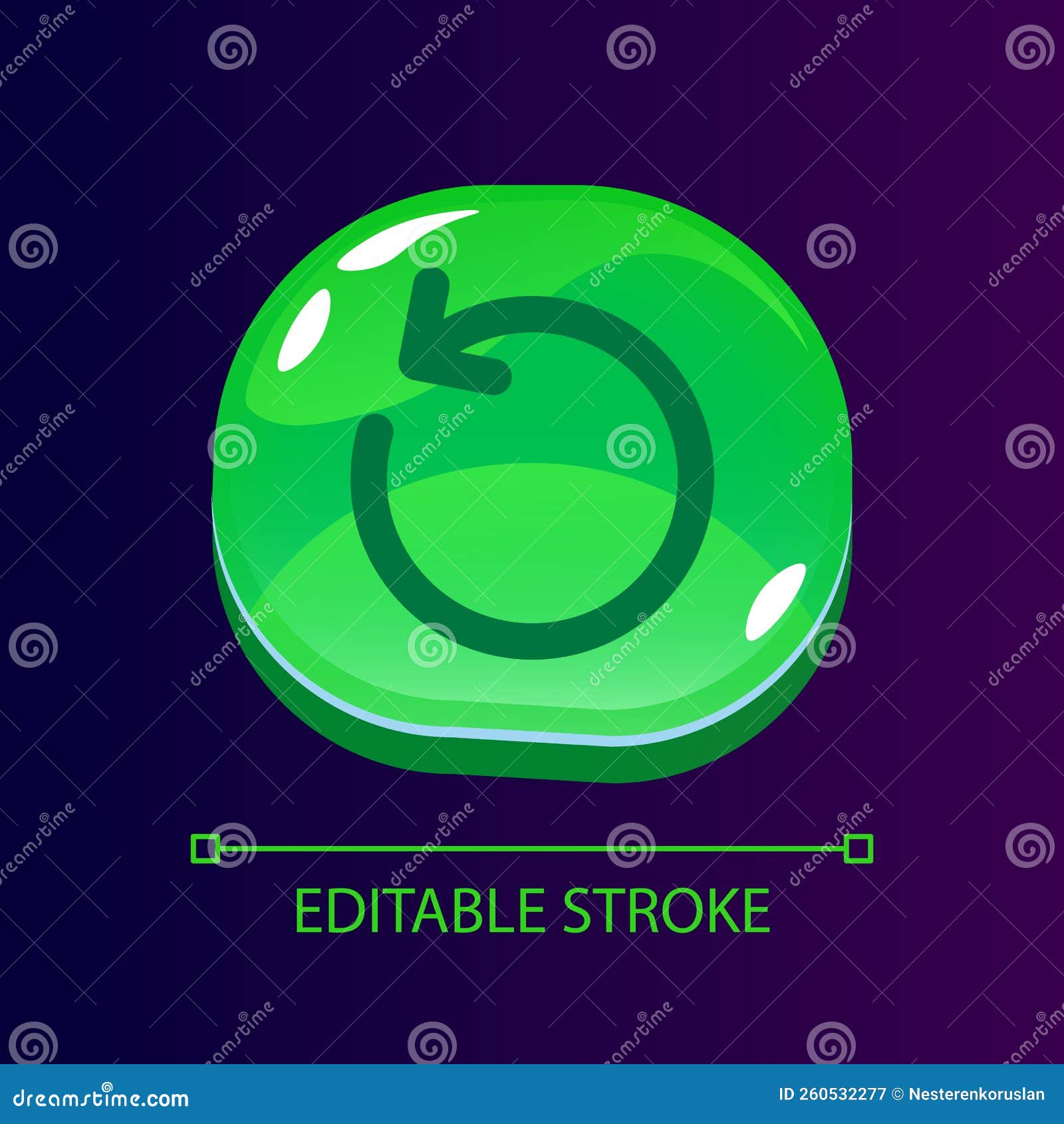 System Update Glossy Ui Button with Linear Icon Stock Vector ...