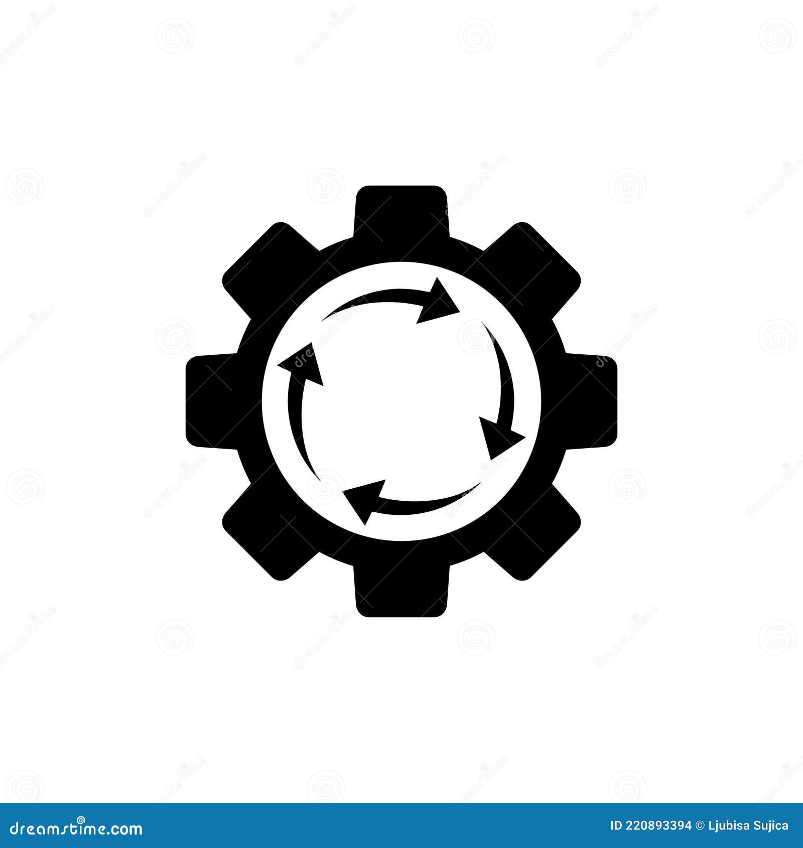 System Update Icon Isolated on White Background Stock Vector ...