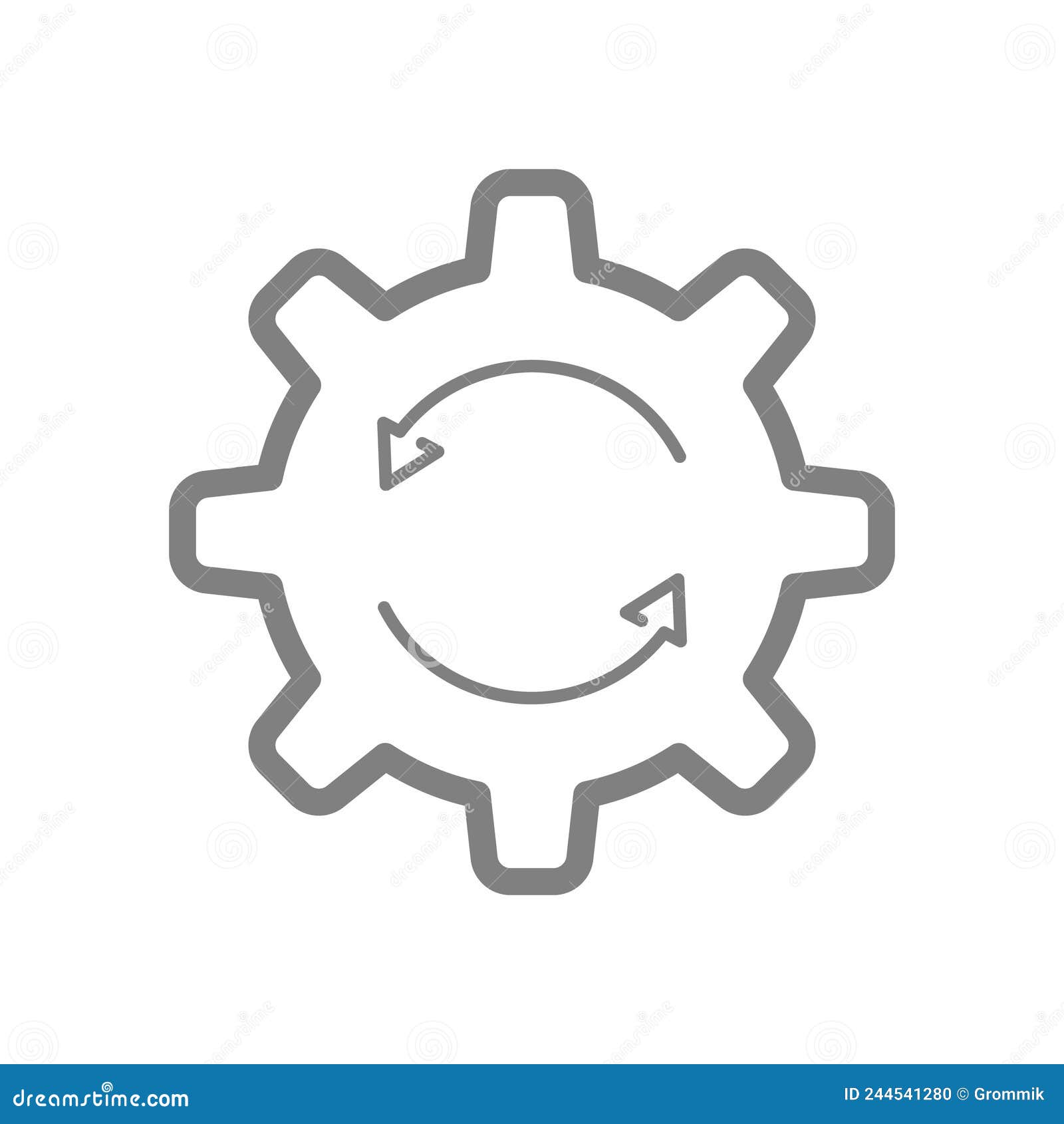 System Update Icon. Restarting An Operation Or Process. Gear And ...