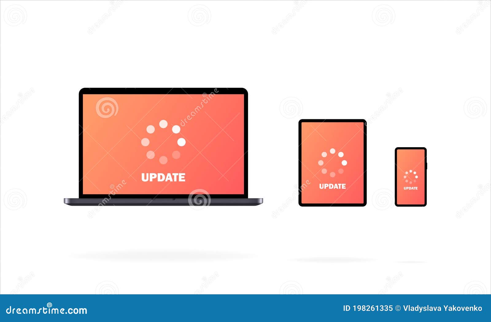 System Update. Laptop, Mobile, Phone, Tablet. Software Update in ...