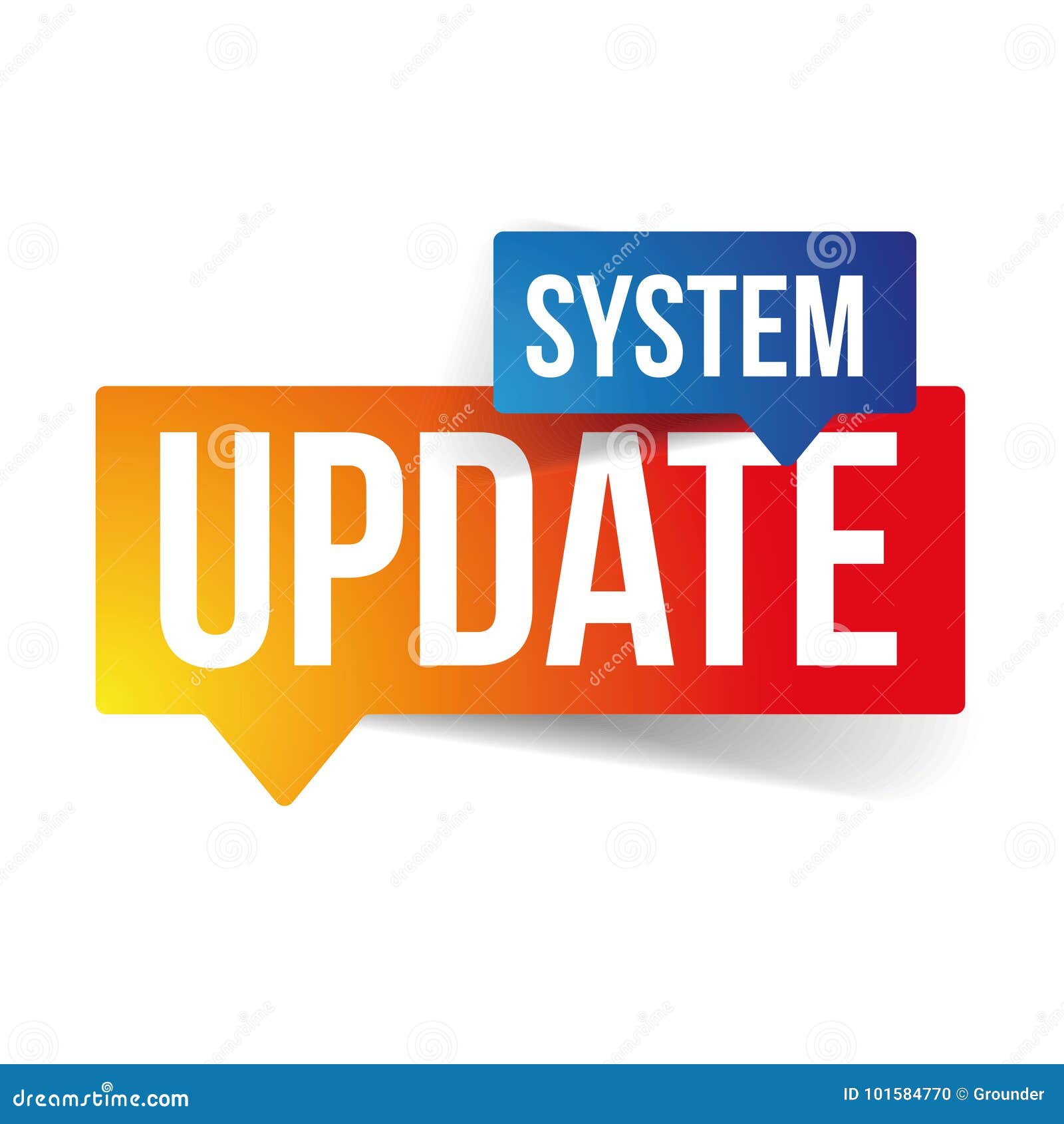 System update sign label stock vector. Illustration of digital - 101584770