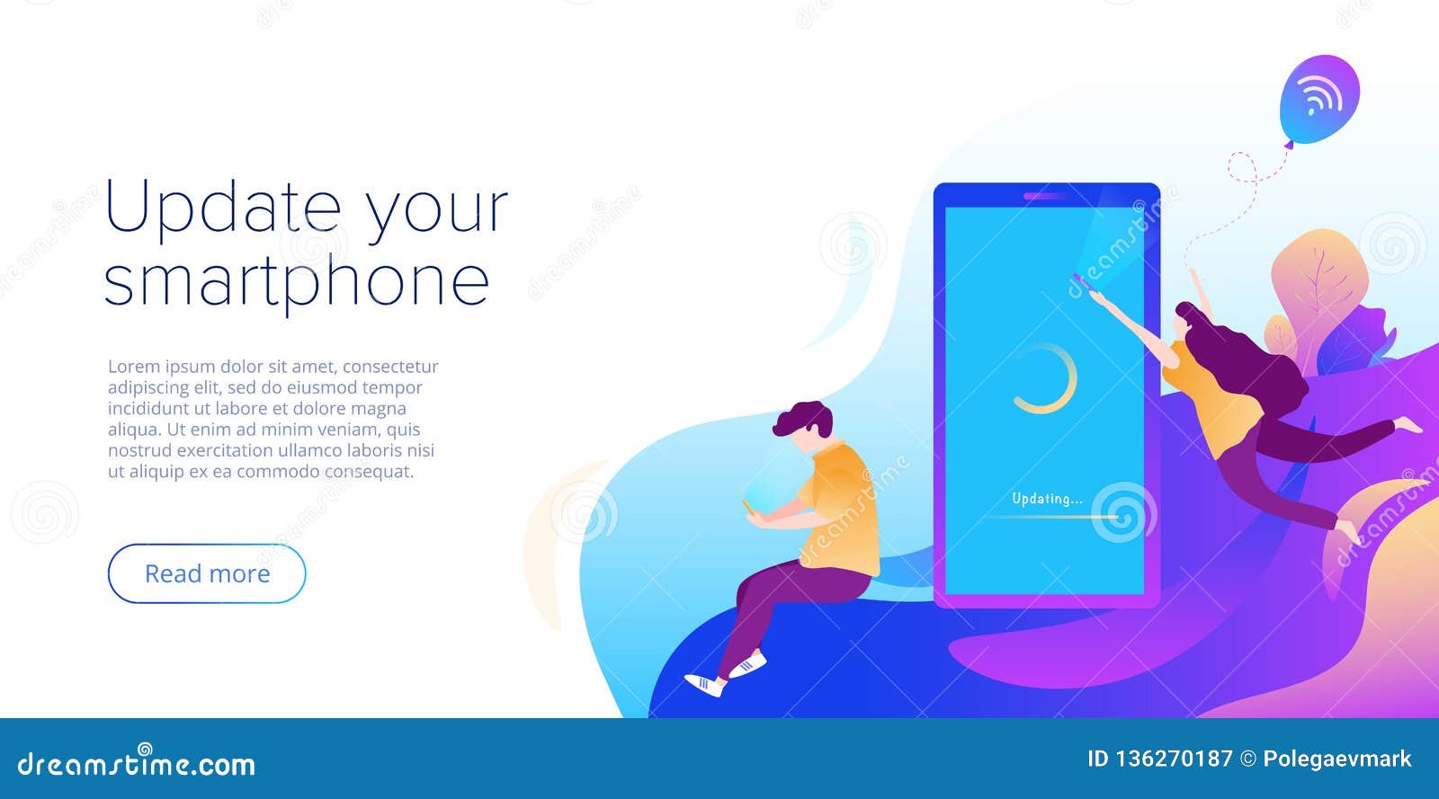 System Update or Software Installation Concept in Flat Vector Design ...