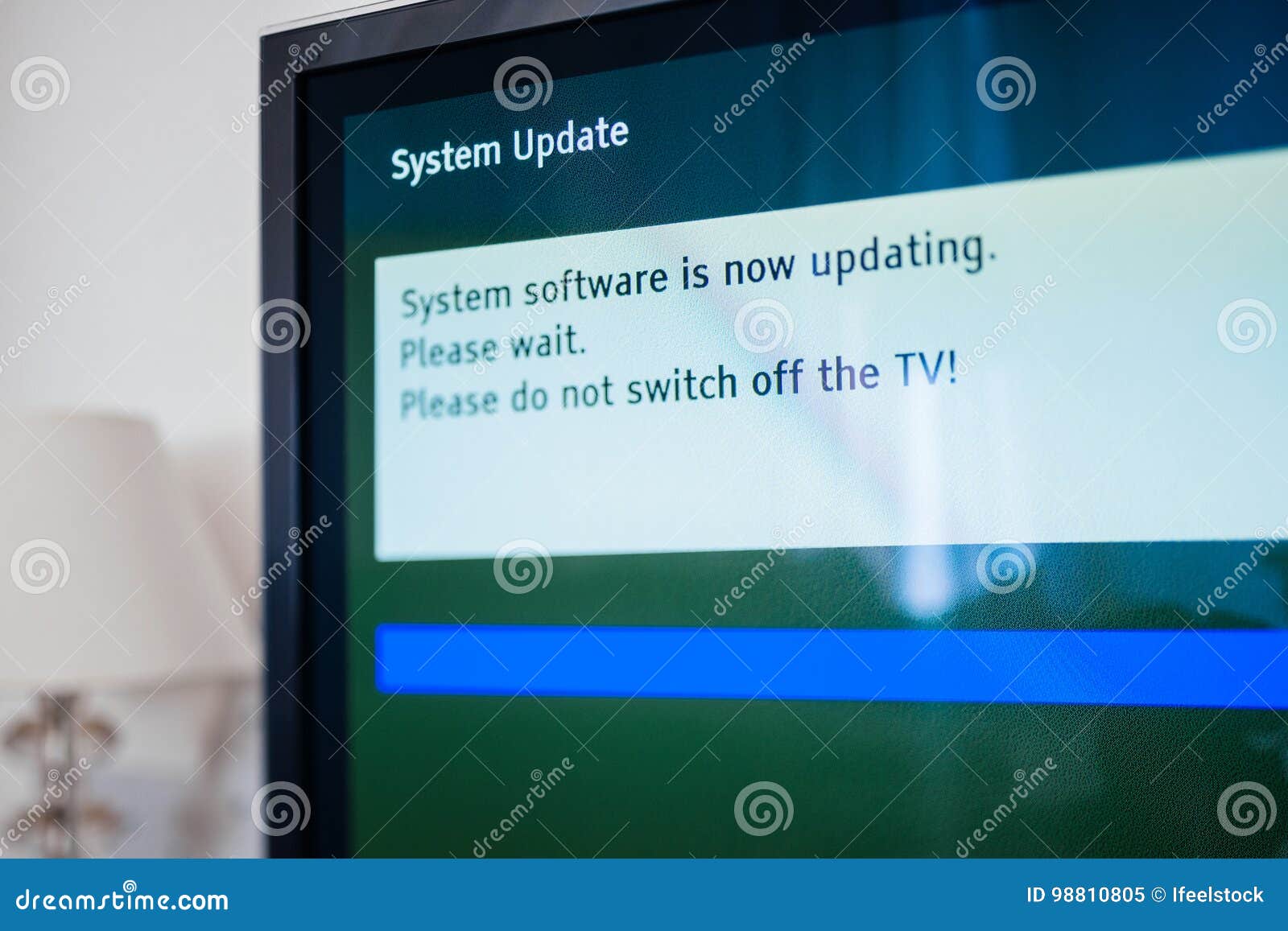 System Update Software Process on a Modern Television Set Stock Image ... System Update Software Process on a Modern Television Set Stock Image ...