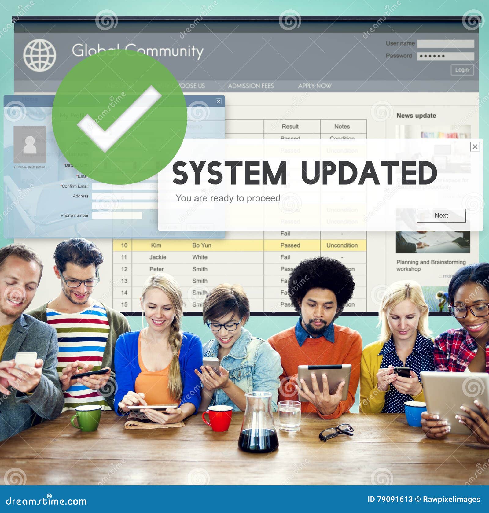 System Updated Improvement Change New Version Concept Stock Image ...