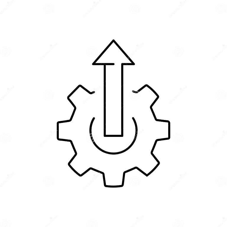 System Upgrade Icon, Gear with Arrow, Update Process, Install Software ...