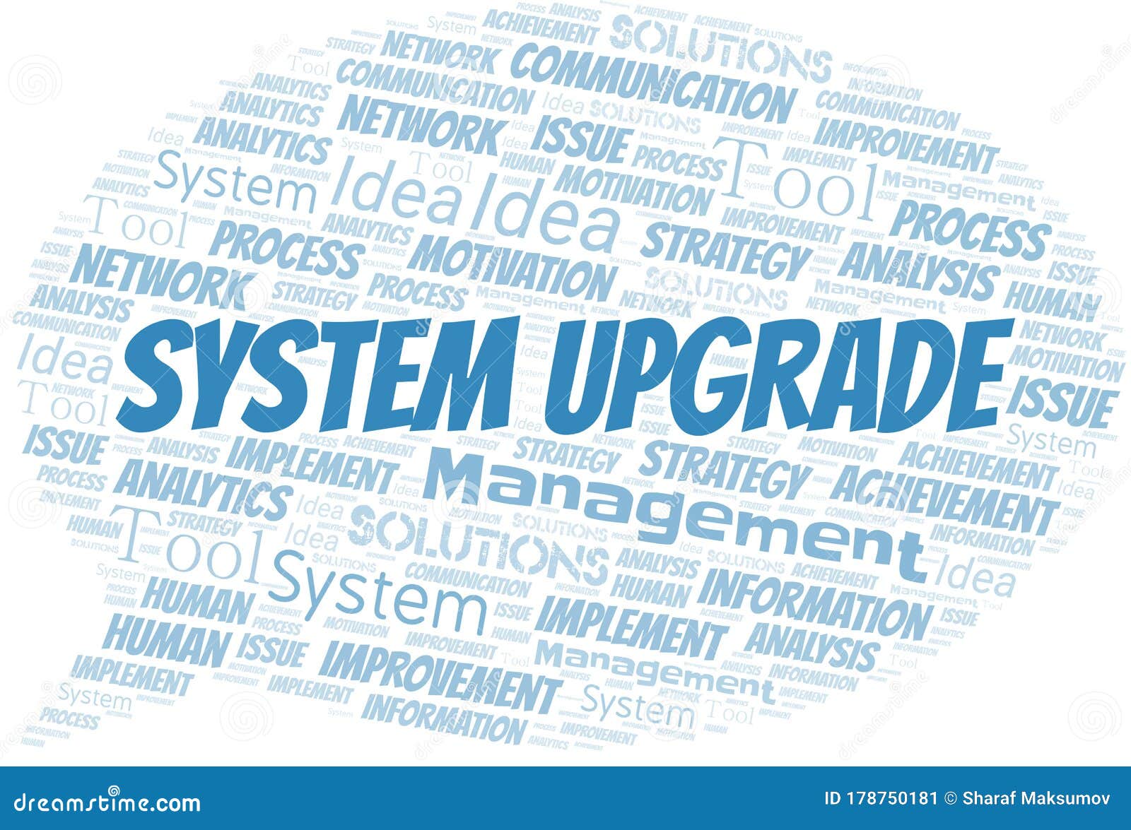 System Upgrade Typography Vector Word Cloud Stock Illustration ...