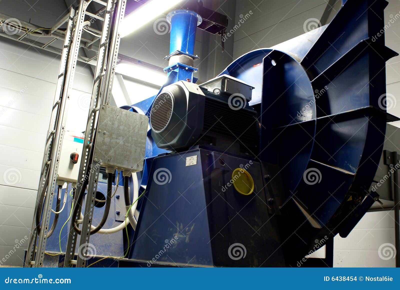 System of Ventilating Pipes and Fans at Factory Stock Photo - Image of ...