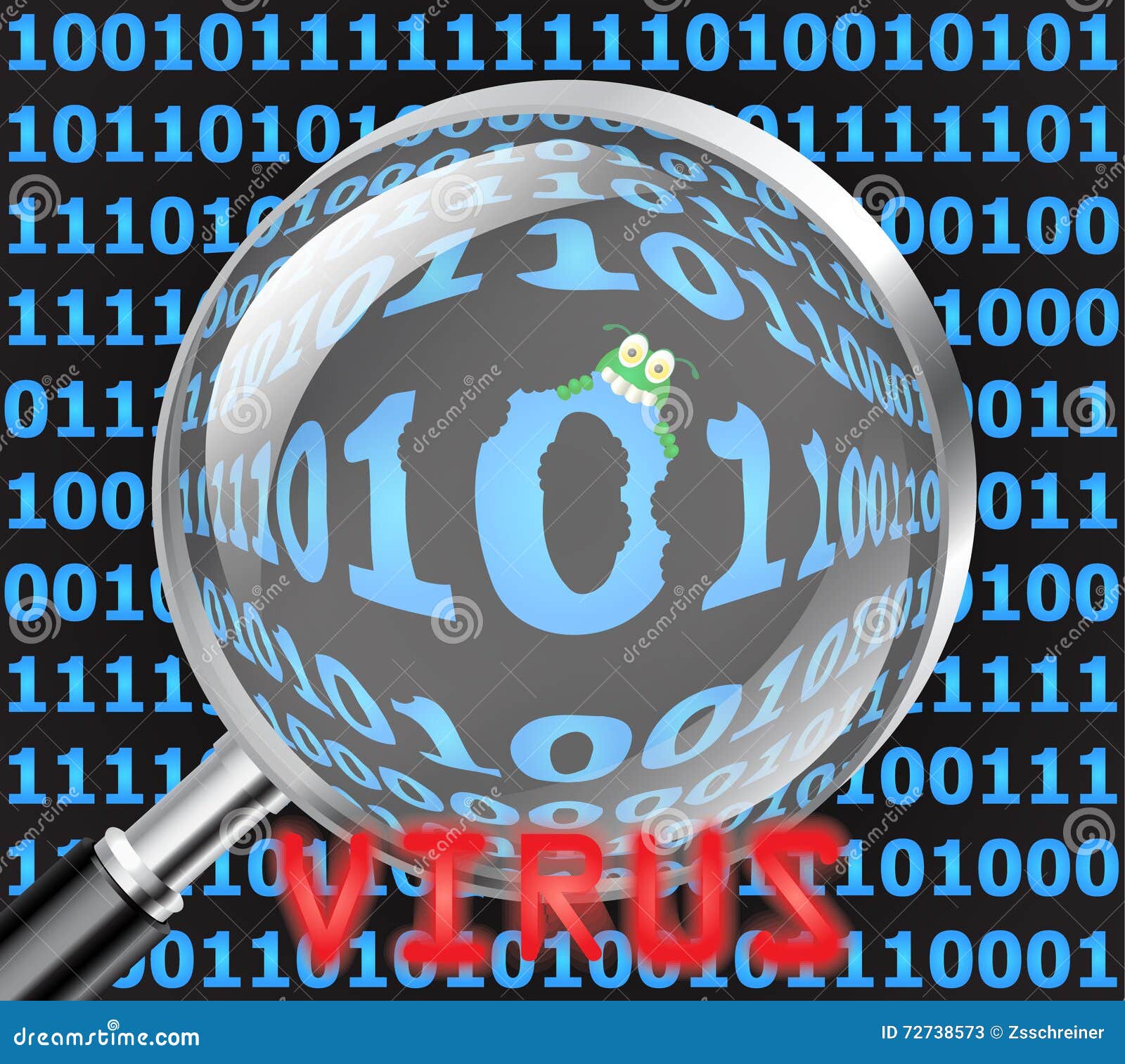 System virus detected stock illustration. Illustration of program ...