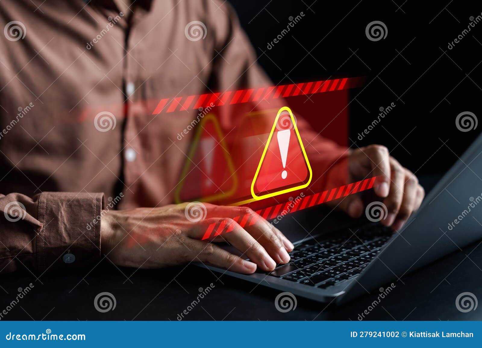 System Warning Caution Sign for Notification Error and Maintenance ...