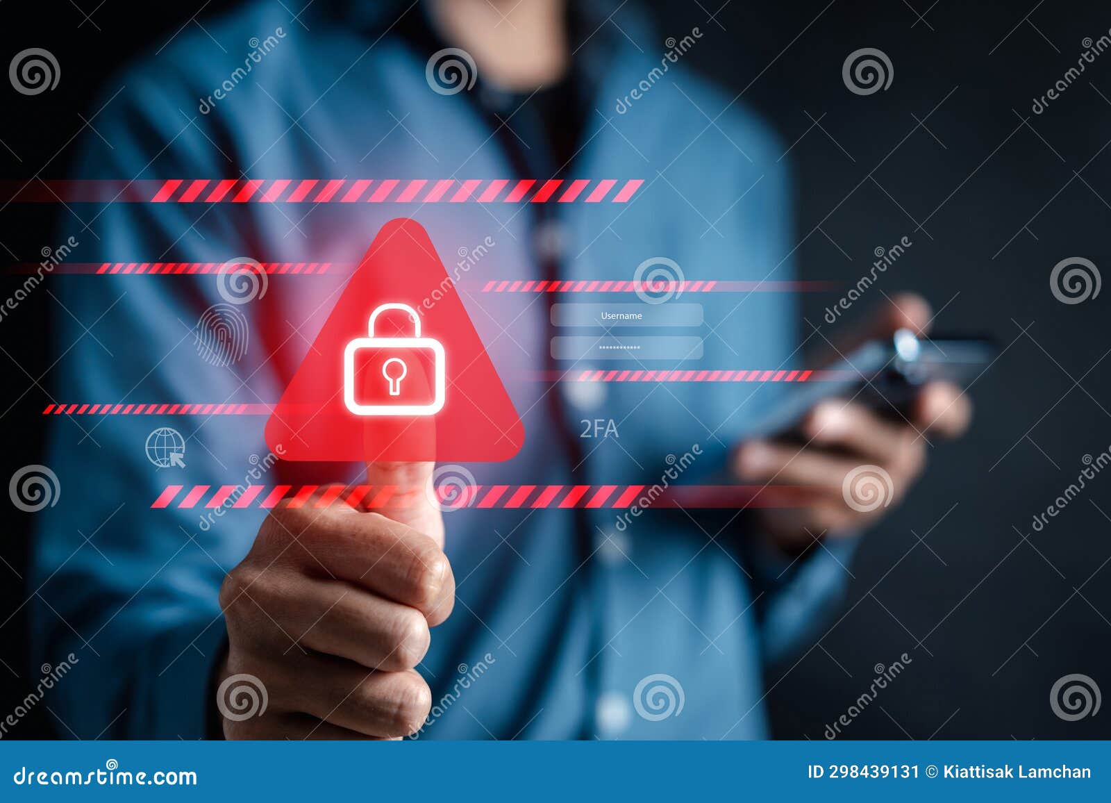 System Warning Caution Sign, Scam Virus Attack on Firewall for ...