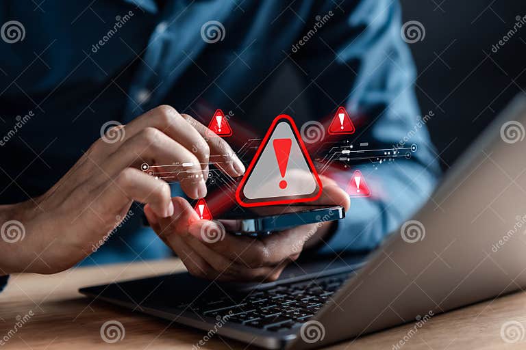 System Warning Error Popup and Maintenance Showing. Cyber Attack on ...