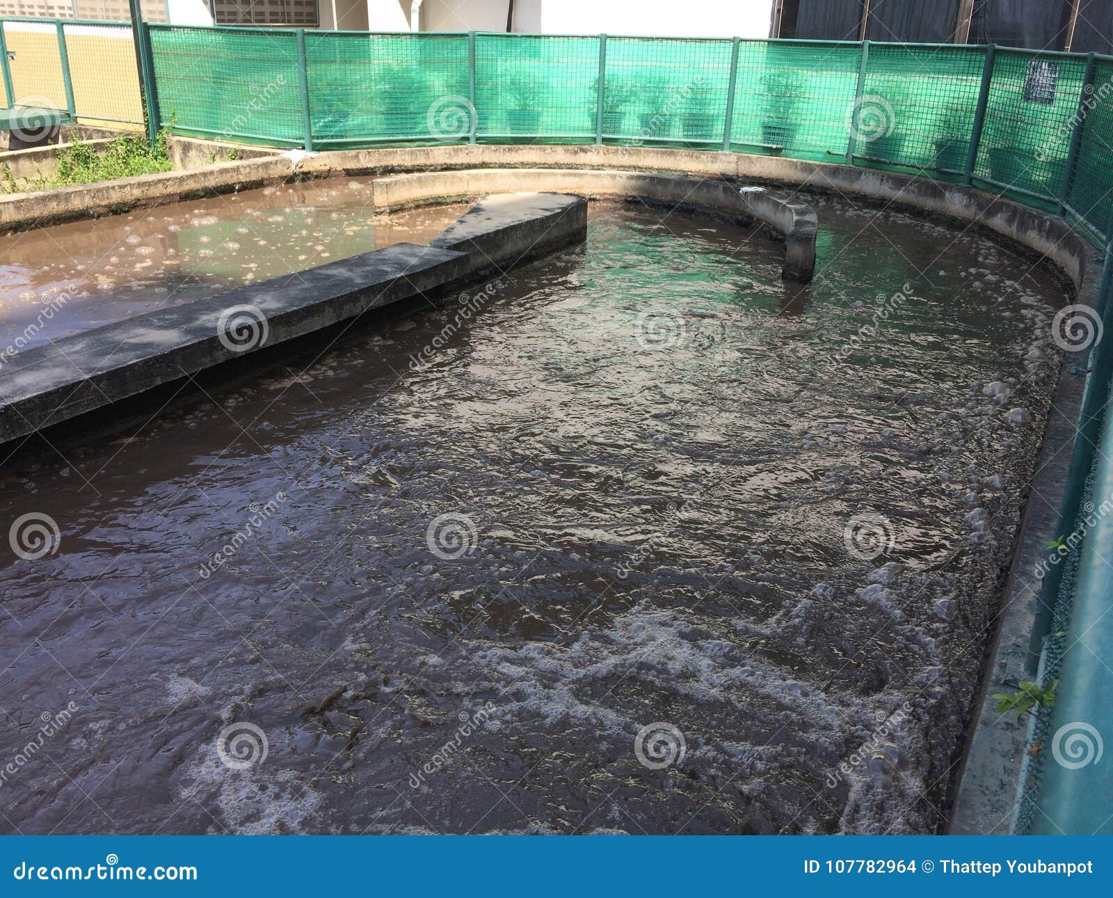 System Waste Water Treatment Pond. Stock Photo - Image of ...