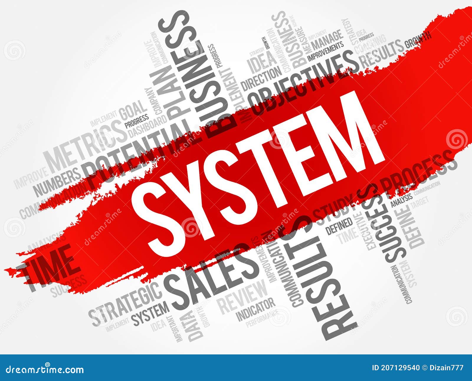 SYSTEM word cloud collage stock illustration. Illustration of ...