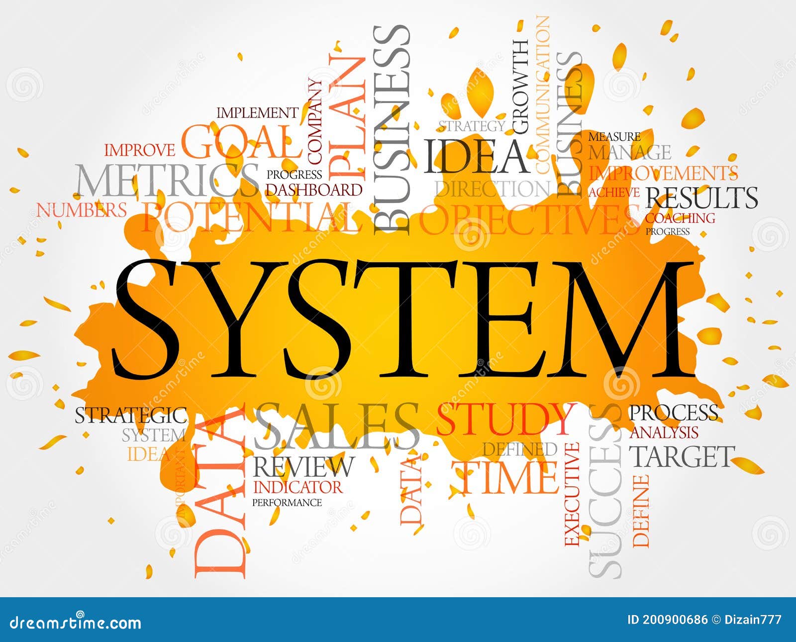 System word cloud stock illustration. Illustration of intelligence ...