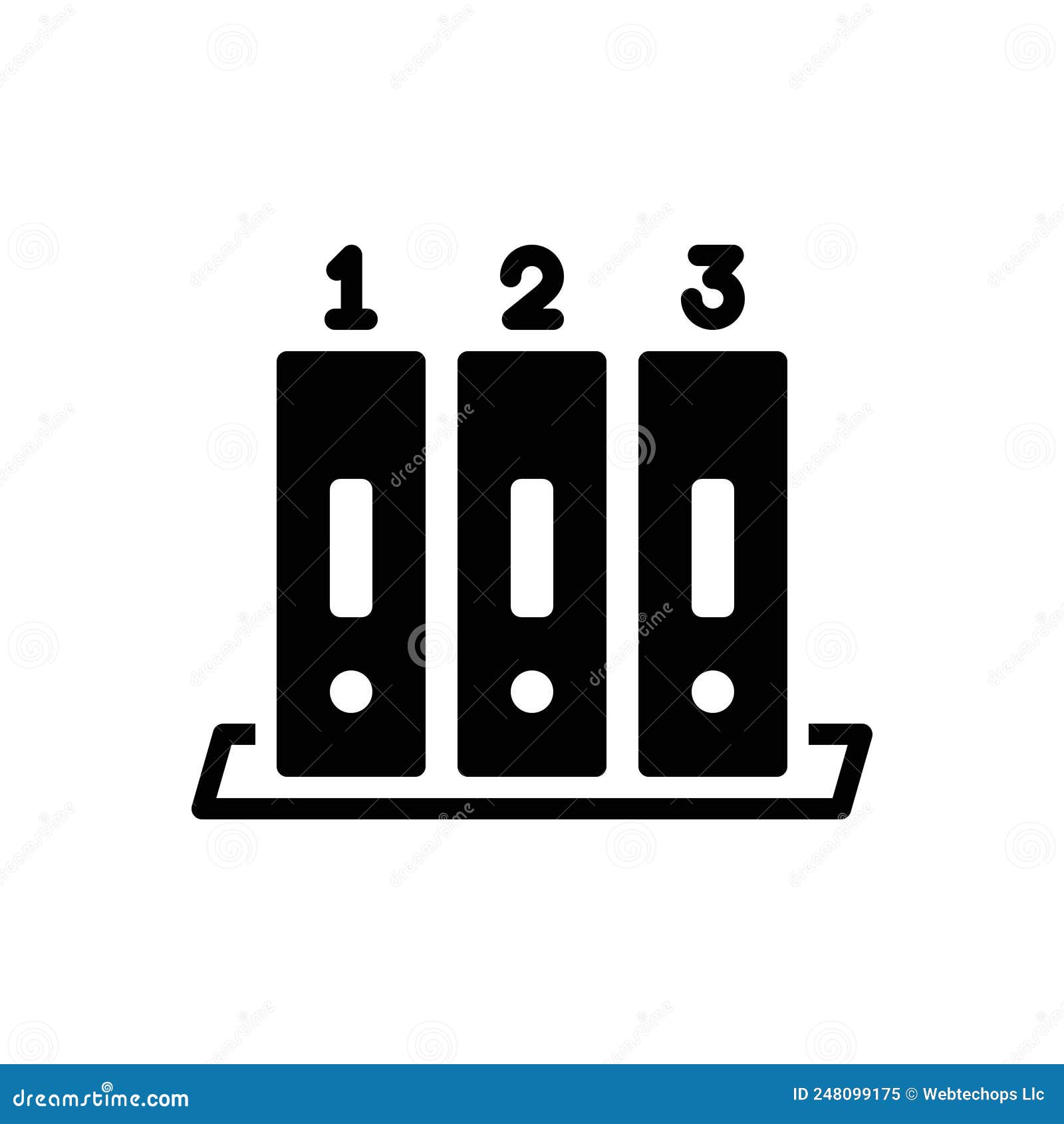 Black Solid Icon for Systematic, Orderly and Methodical Stock Vector ...