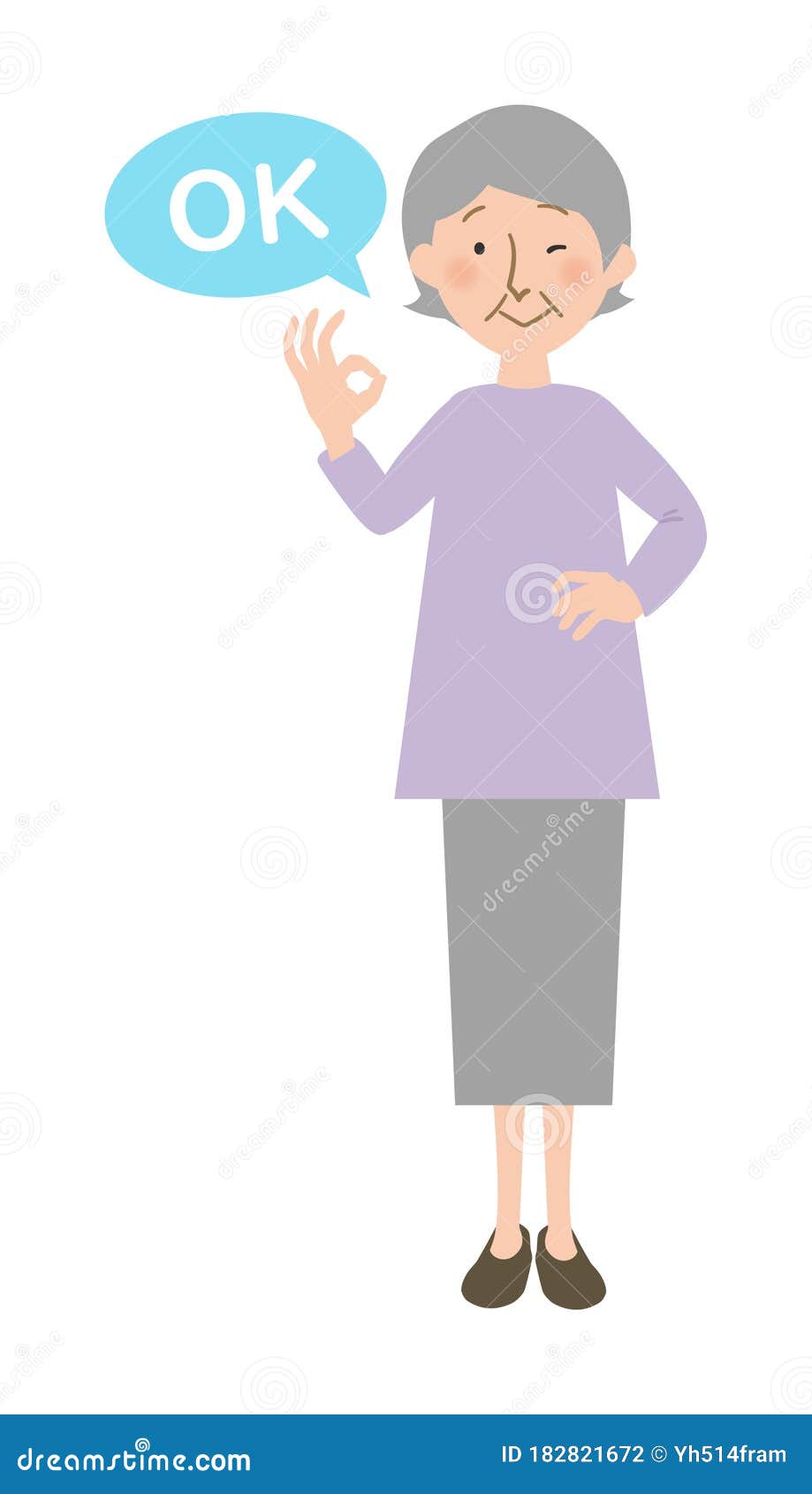 Systemic Vector Illustration of Grandma Say OK Stock Photo ... Systemic Vector Illustration of Grandma Say OK Stock Photo ...