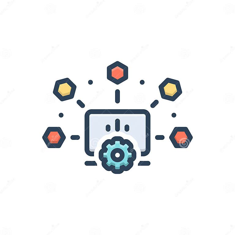 Color Illustration Icon for Systems, Digital and Electronic Stock ...