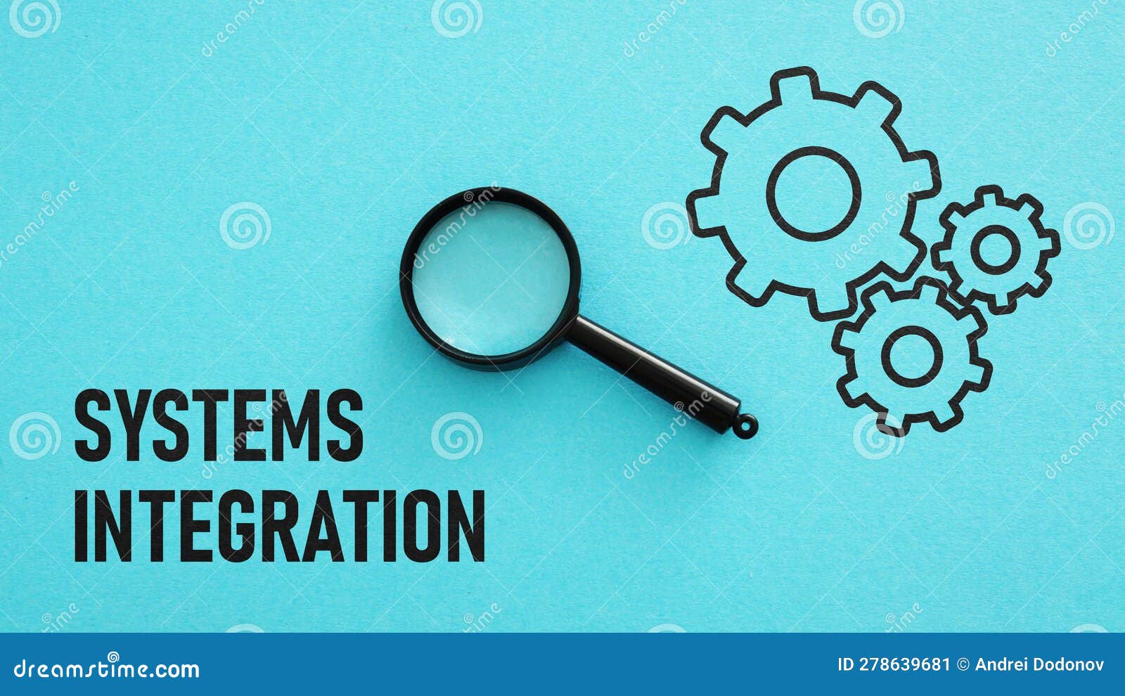 Systems Integration is Shown Using the Text Stock Image - Image of data ...