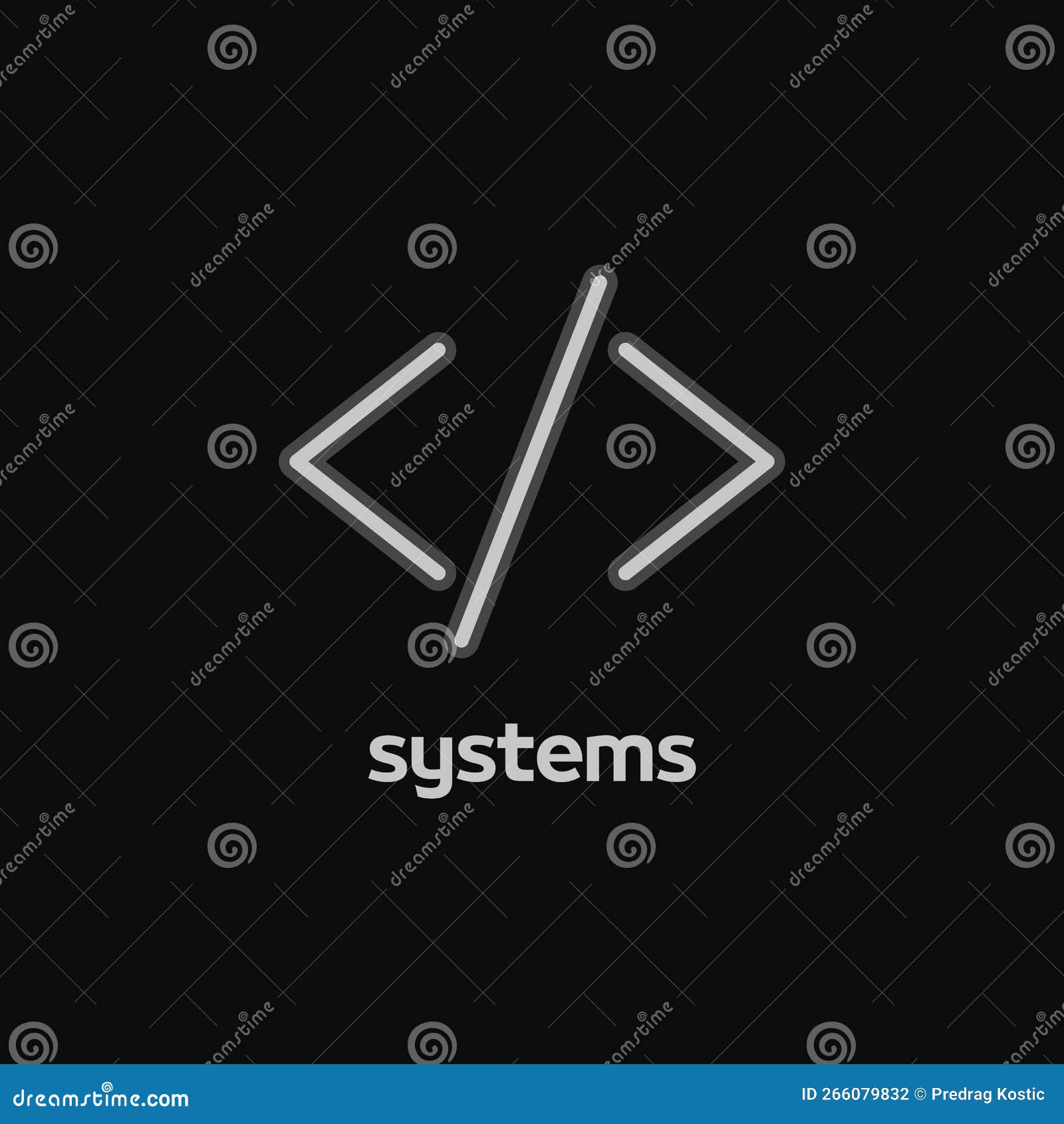 Systems it sign stock illustration. Illustration of direction - 266079832