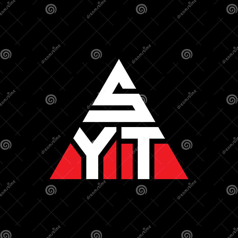 SYT Triangle Letter Logo Design with Triangle Shape. SYT Triangle Logo ...