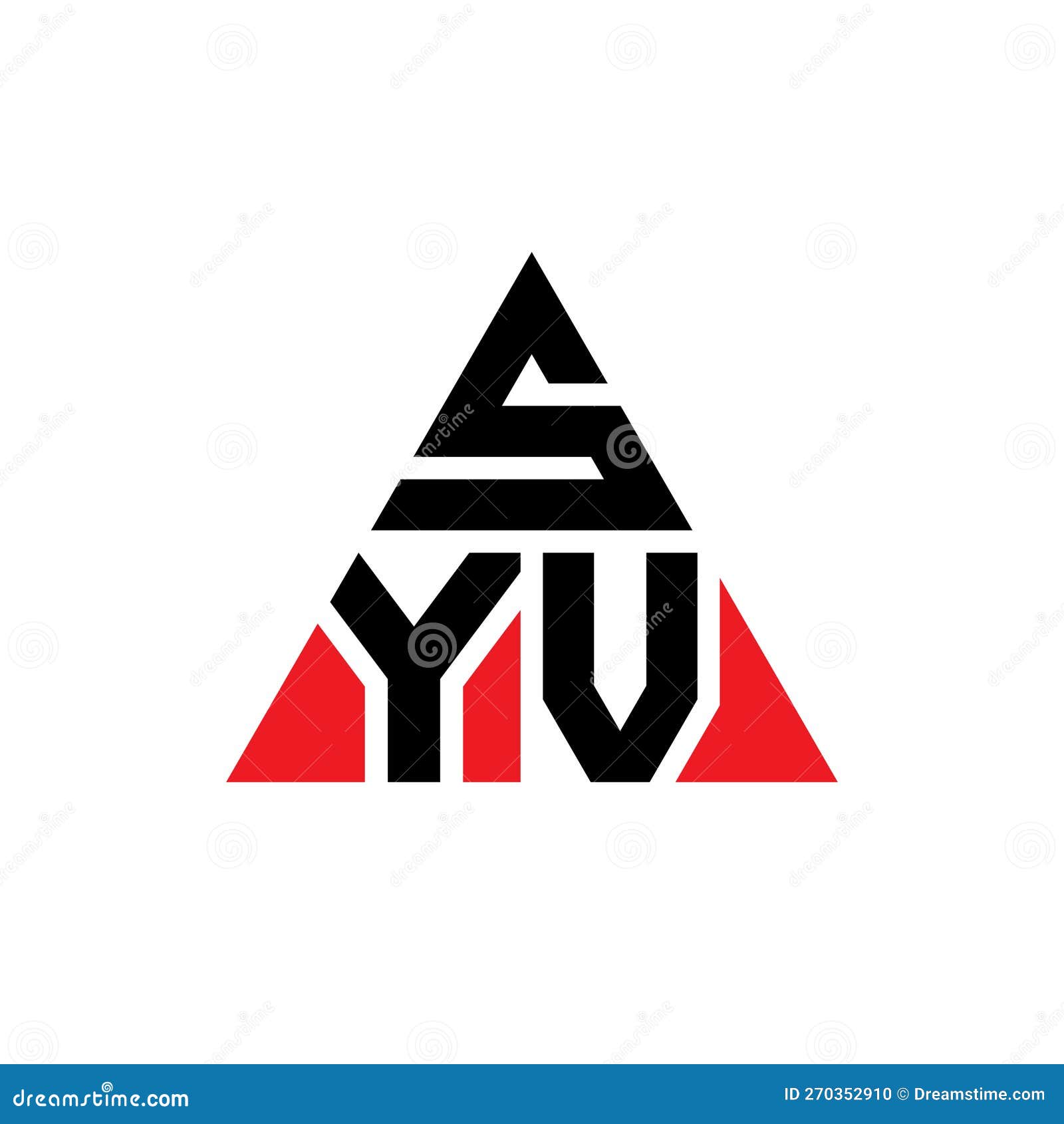 SYV Triangle Letter Logo Design with Triangle Shape. SYV Triangle Logo ...
