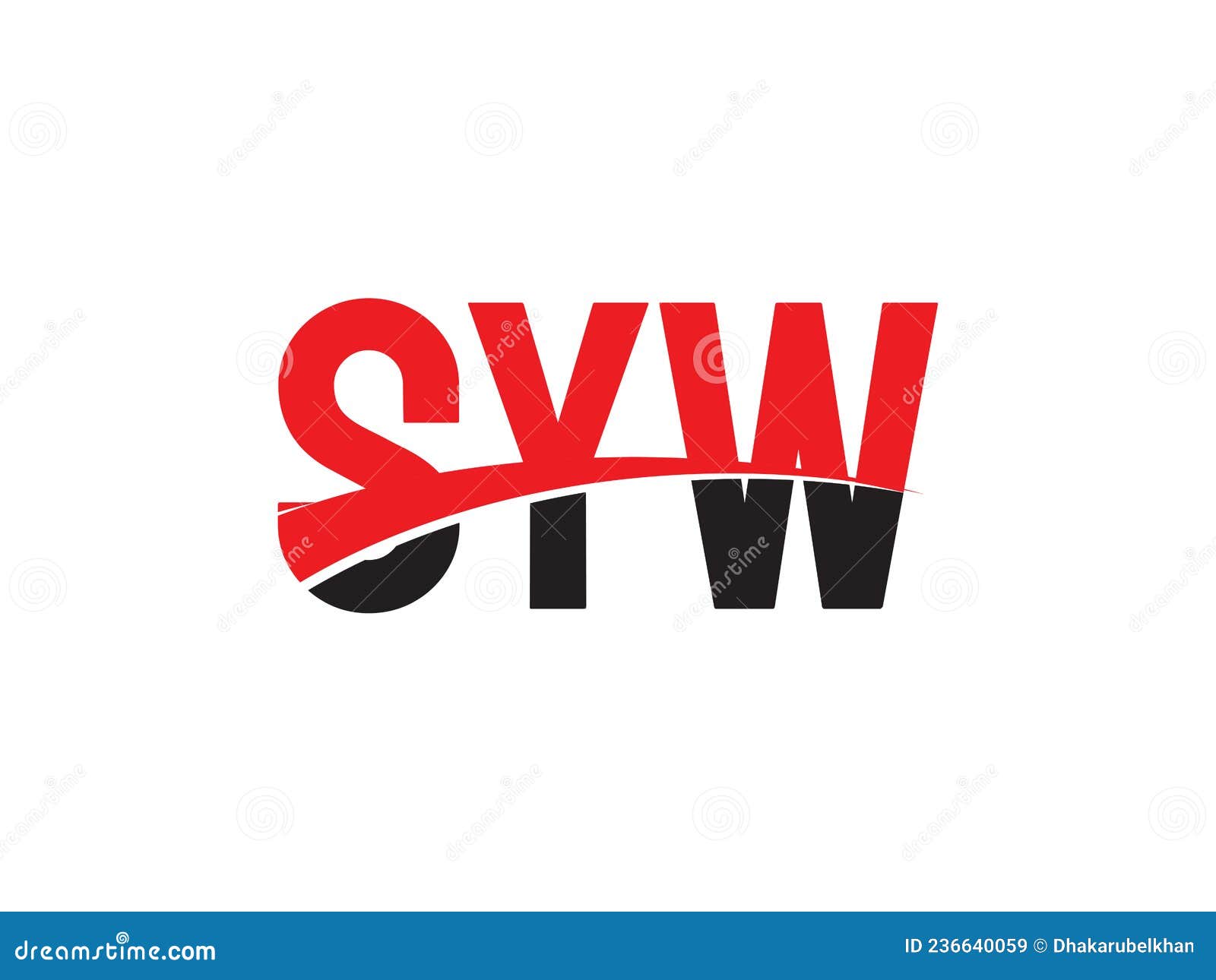 SYW Letter Initial Logo Design Vector Illustration Stock Vector ...