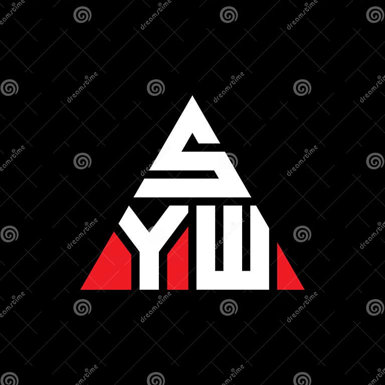 SYW Triangle Letter Logo Design with Triangle Shape. SYW Triangle Logo ...
