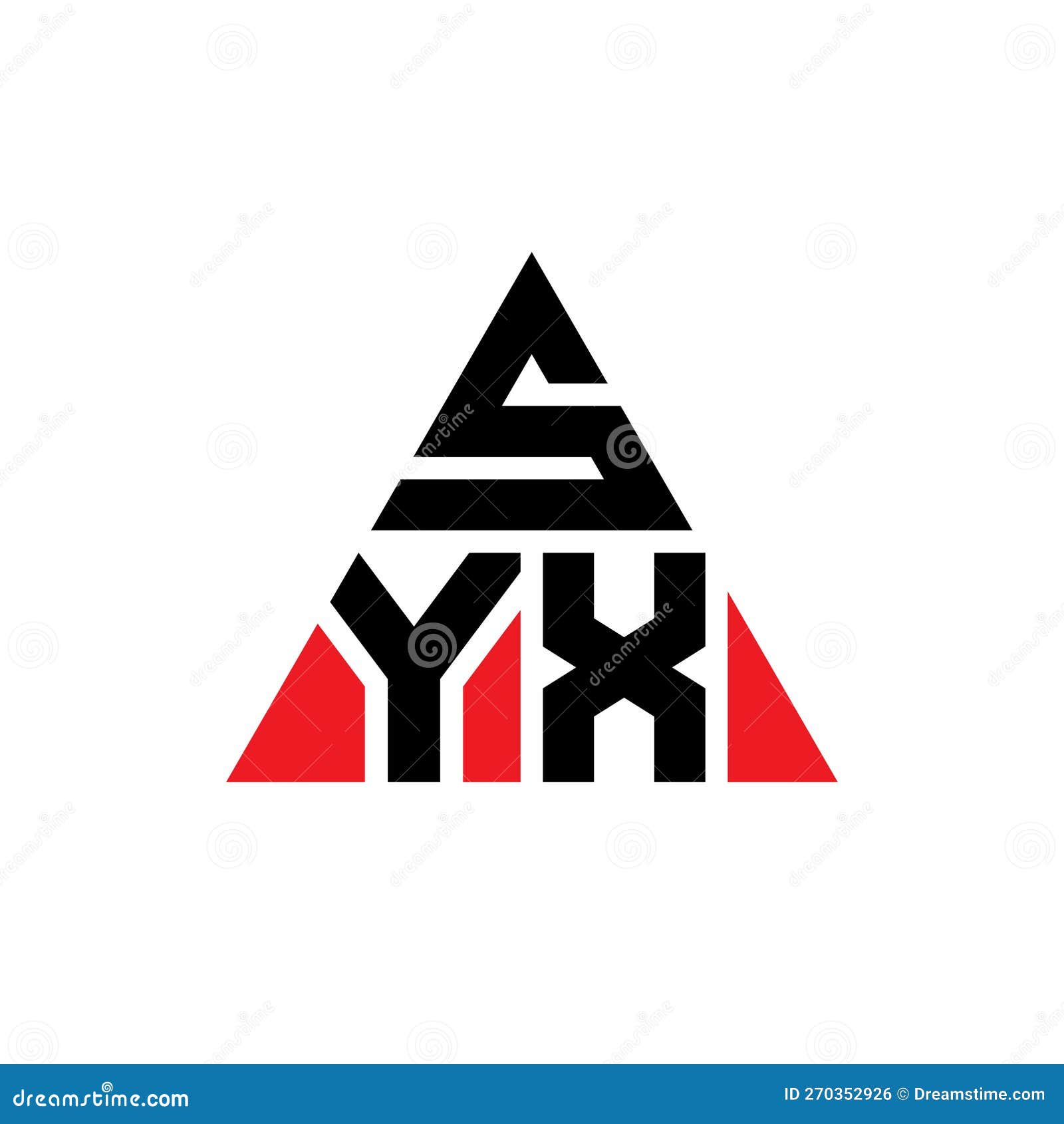 SYX Triangle Letter Logo Design with Triangle Shape. SYX Triangle Logo ...