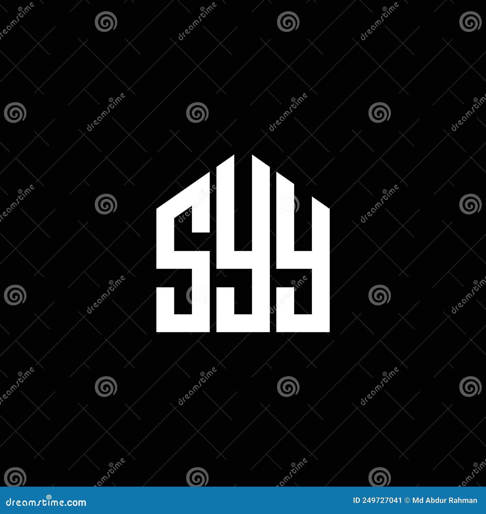 SYZ Letter Logo Design on BLACK Background. SYZ Creative Initials ...