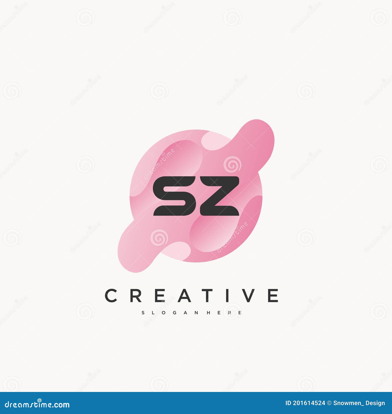 SZ Initial Letter Colorful Logo Icon Design Template Elements Vector ...