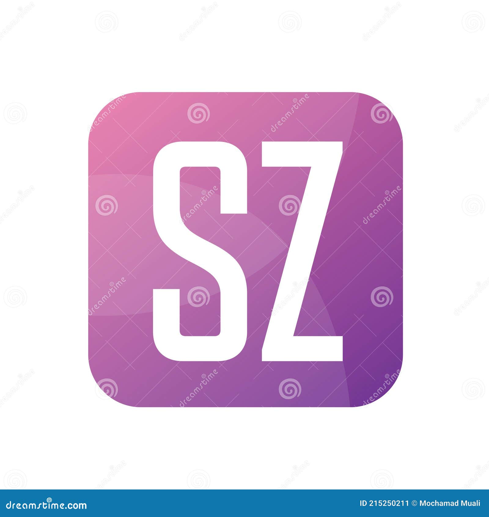 SZ Letter Logo Design with Simple Style Stock Vector - Illustration of ...
