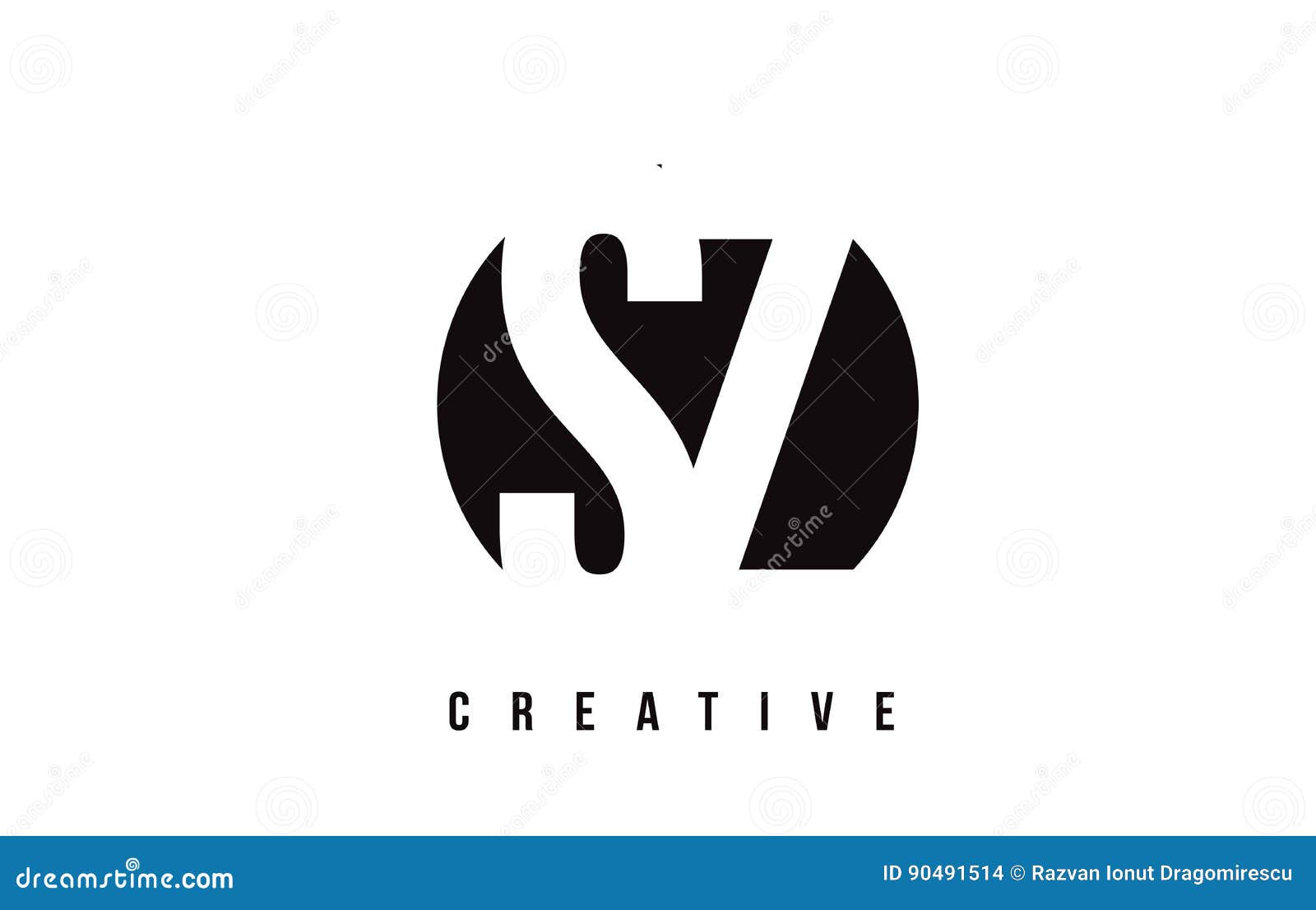 SZ S Z White Letter Logo Design with Circle Background. Stock Vector ...