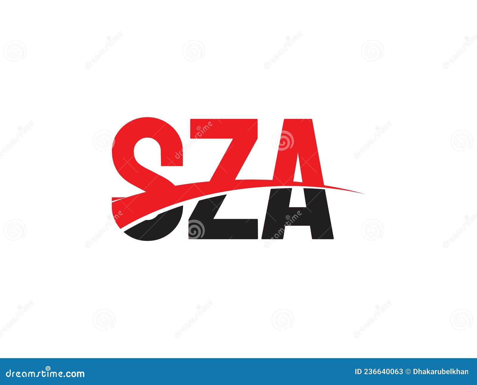 SZA Letter Initial Logo Design Vector Illustration Stock Vector ...