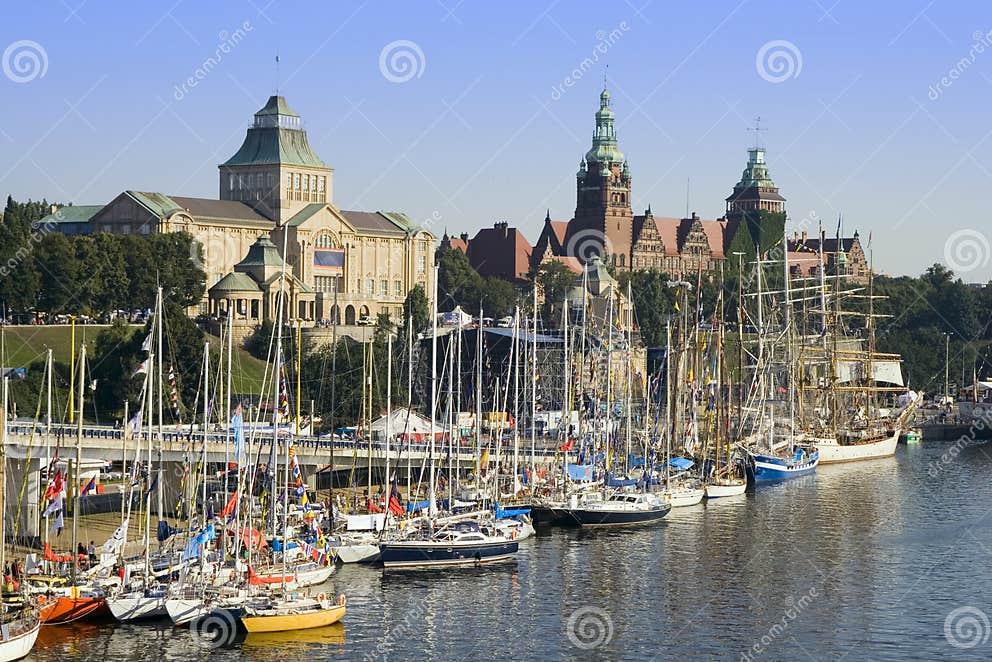 Szczecin Waterfront stock image. Image of rigged, sailboat - 2934721