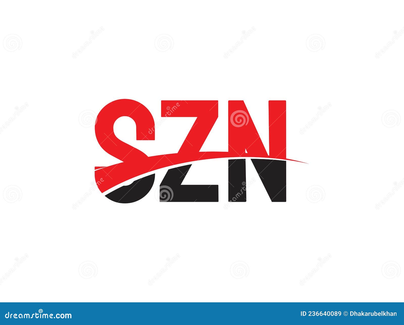 SZN Letter Initial Logo Design Vector Illustration Stock Vector ...