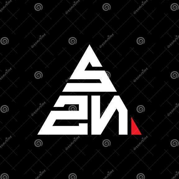 SZN Triangle Letter Logo Design with Triangle Shape. SZN Triangle Logo ...