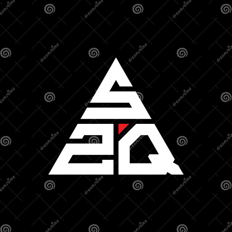 SZQ Triangle Letter Logo Design with Triangle Shape. SZQ Triangle Logo Design Monogram Stock ...
