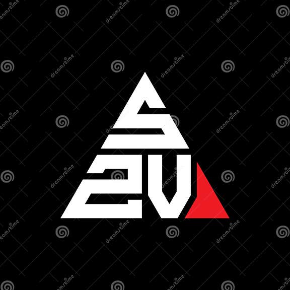 SZV Triangle Letter Logo Design with Triangle Shape. SZV Triangle Logo Design Monogram Stock ...