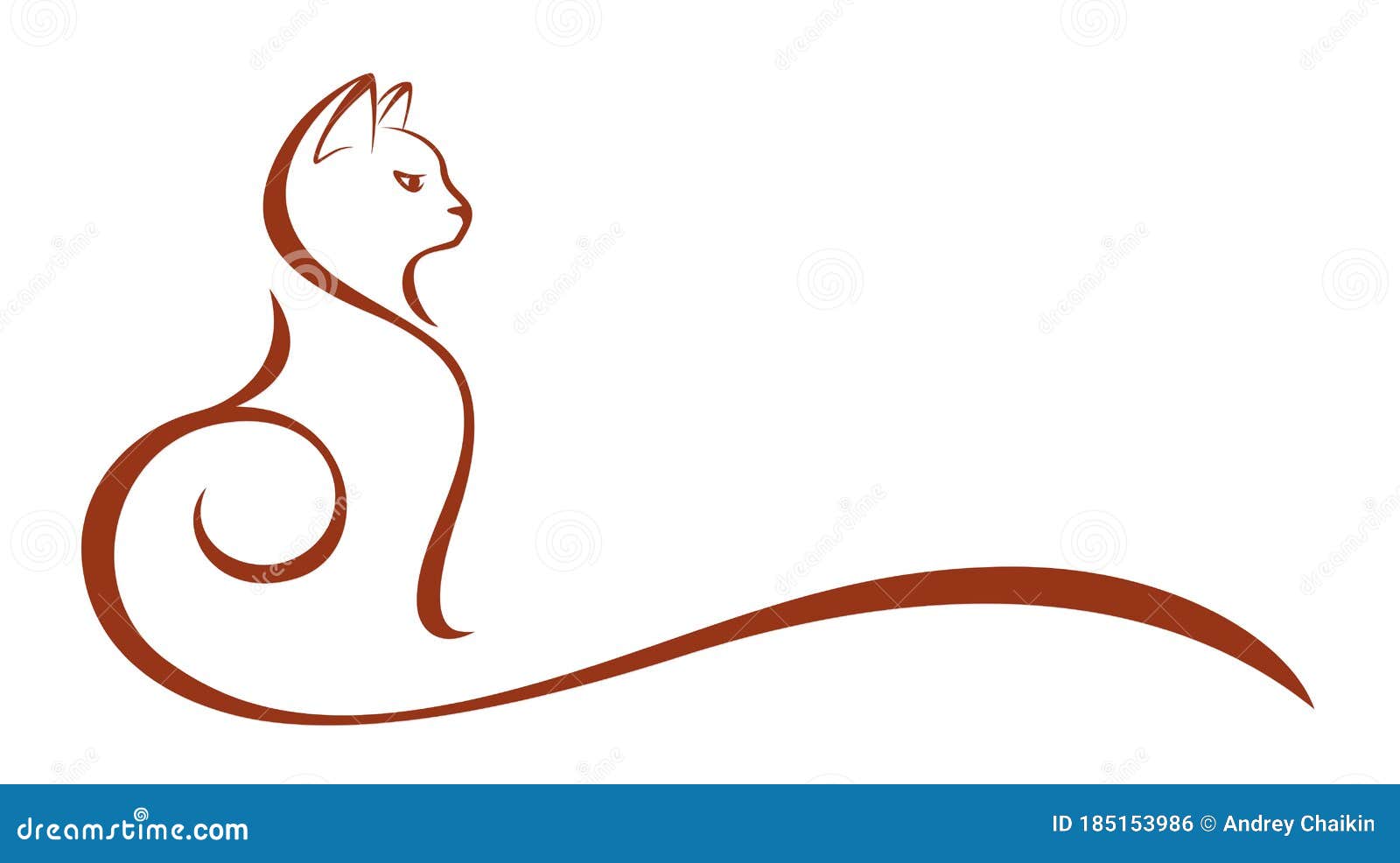 Símbolo De Gato Estilizado Ilustración Del Vector Ilustración De