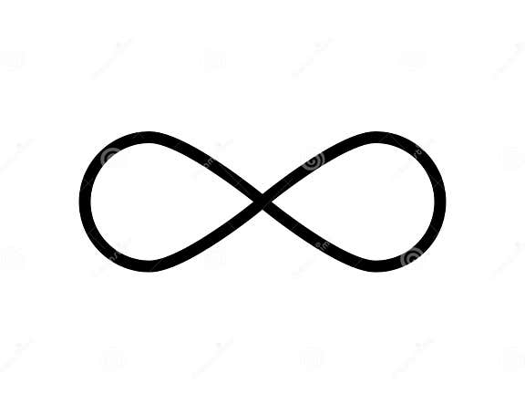 Símbolo De Infinito Elemento Geométrico De Línea Aislada Sobre Fondo