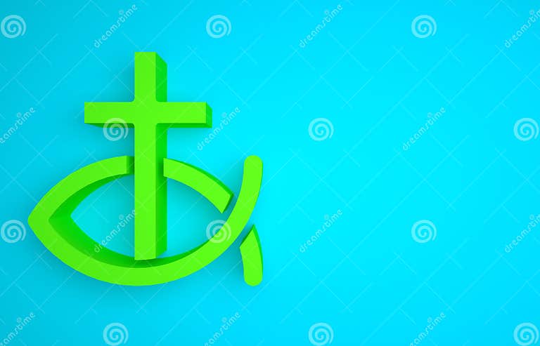 Símbolo De Pez Cristiano Verde Icono Aislado En Fondo Azul. Símbolo De ... Símbolo De Pez Cristiano Verde Icono Aislado En Fondo Azul. Símbolo De ...