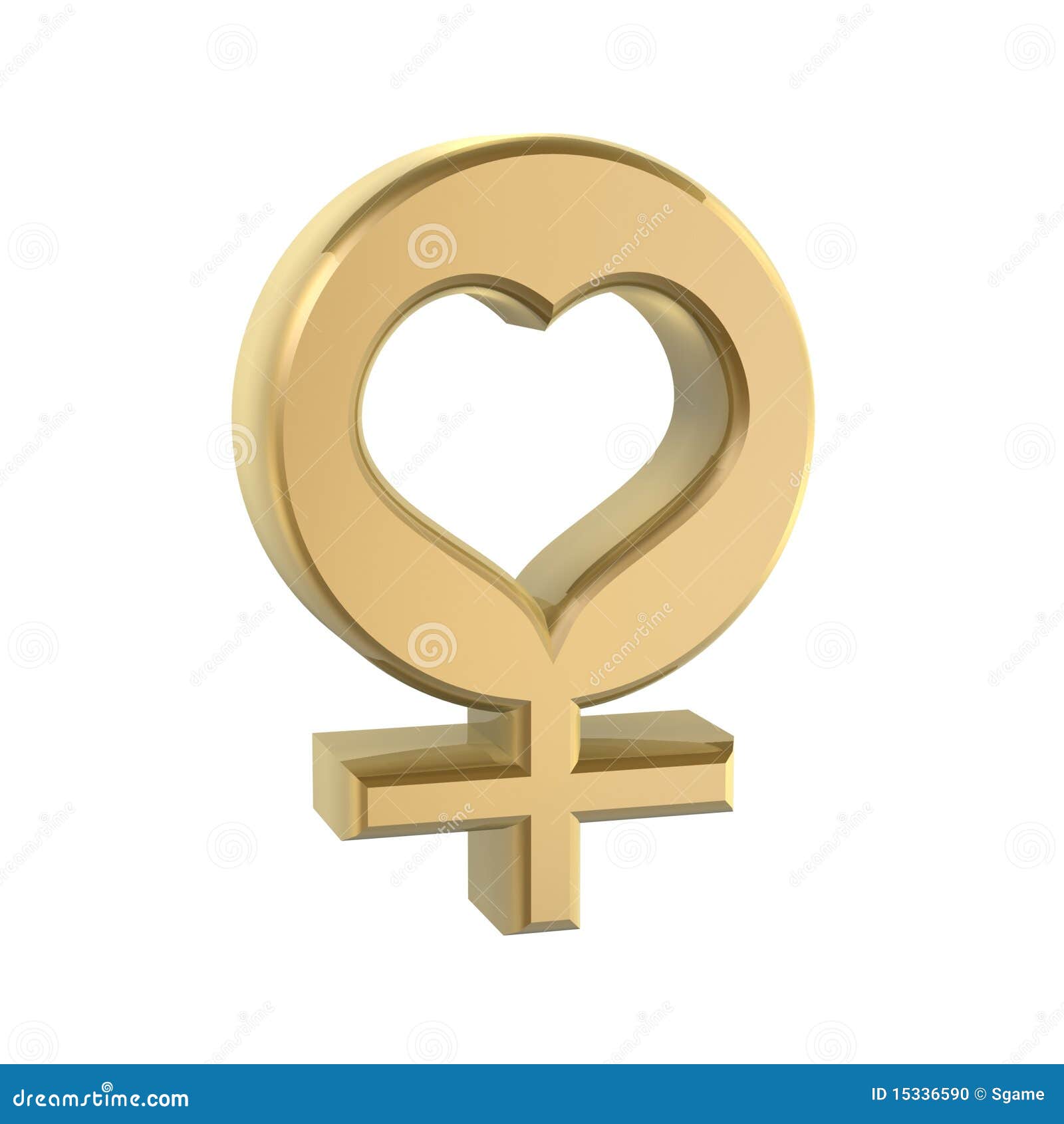 Símbolo De Sexo Femenino De Oro Stock De Ilustración Imagen 15336590