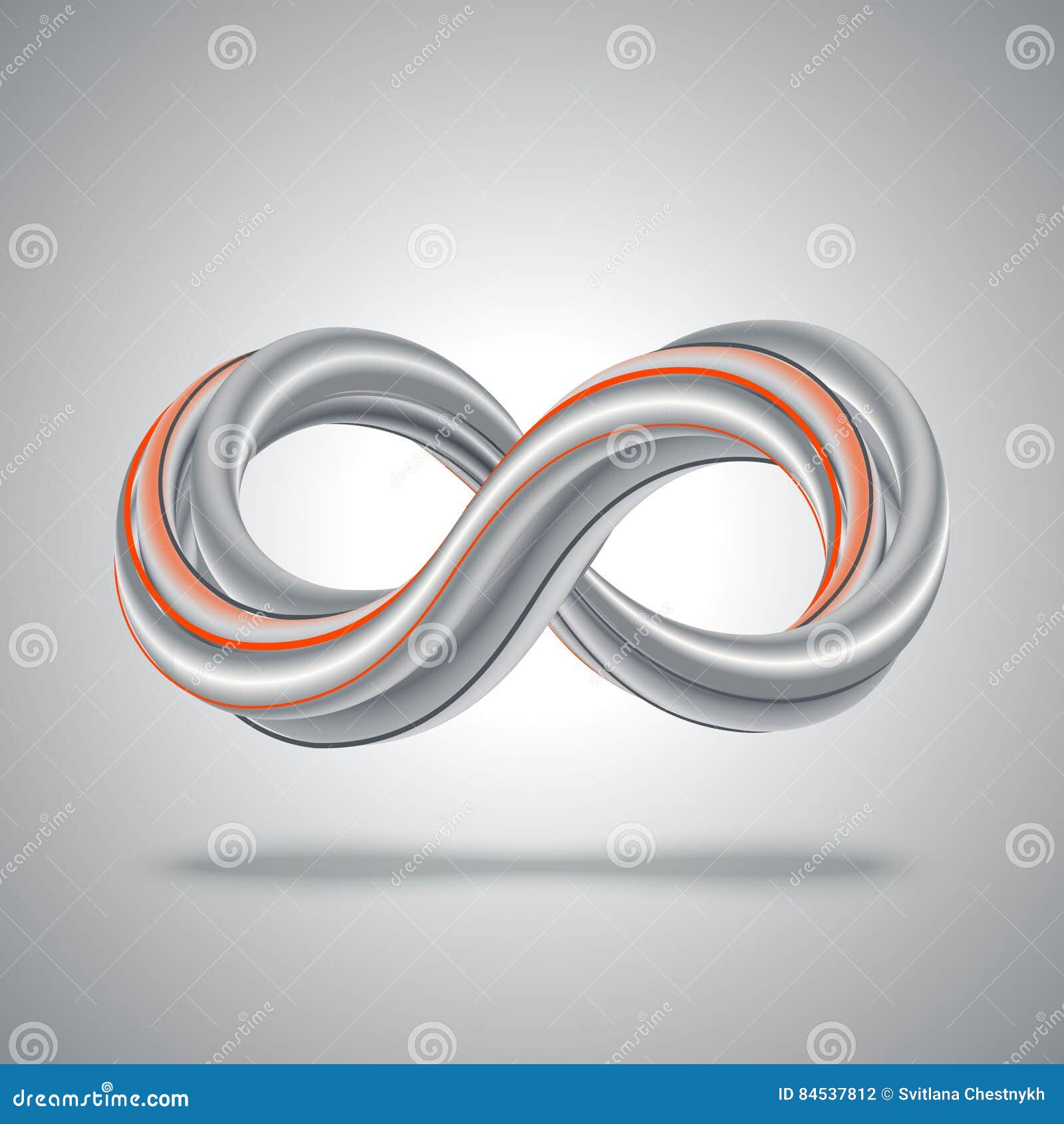 Símbolo Del Infinito 3d Fondo Abstracto De La Matemáticas Ilustración