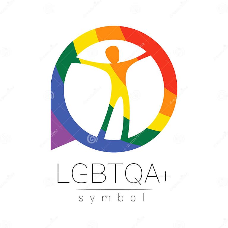 Símbolo Del Logotipo De Lgbtqa Vectorial Fondo De La Bandera De