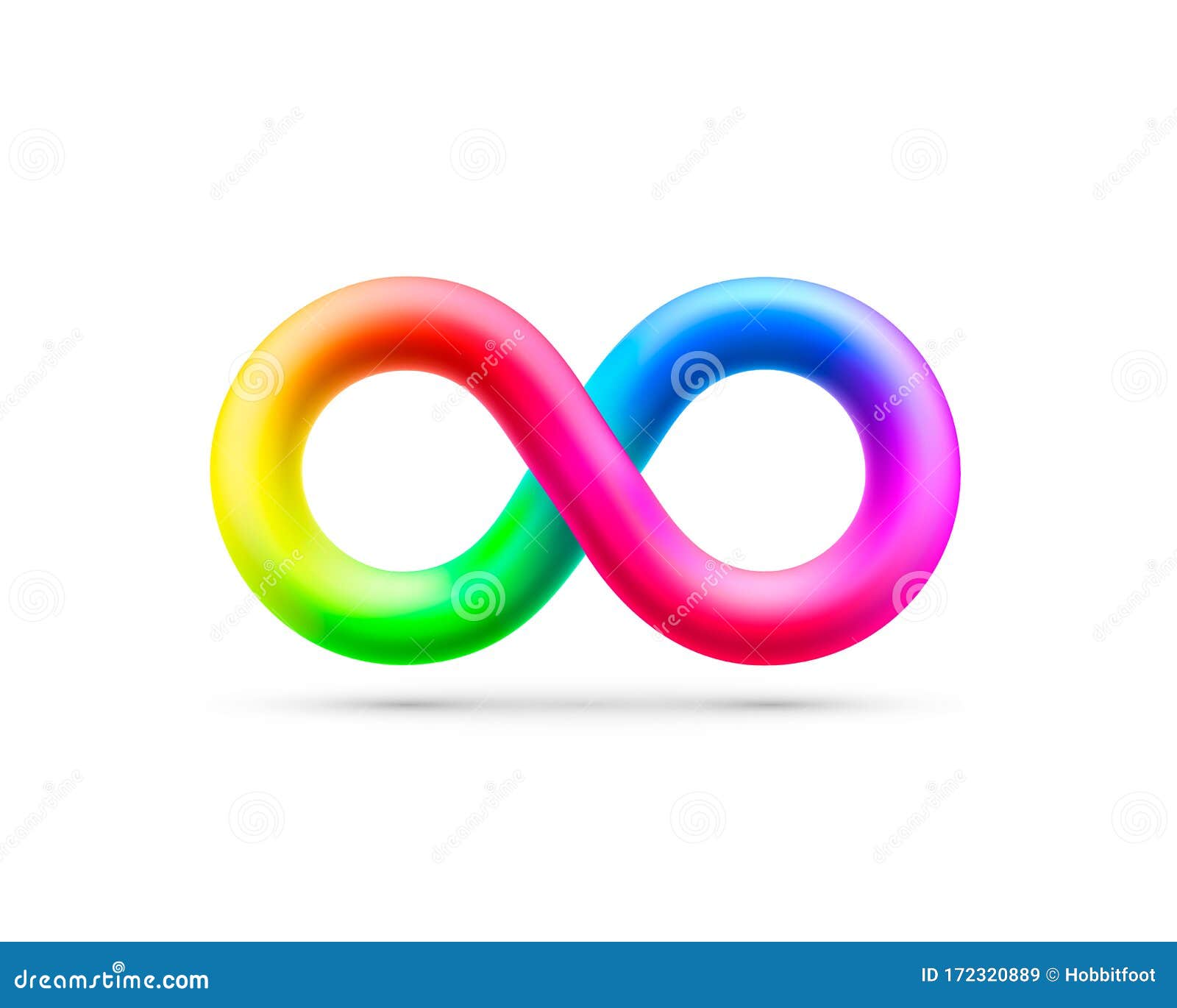 Símbolo Vectorial Del Arco Iris Infinito Elemento De Diseño