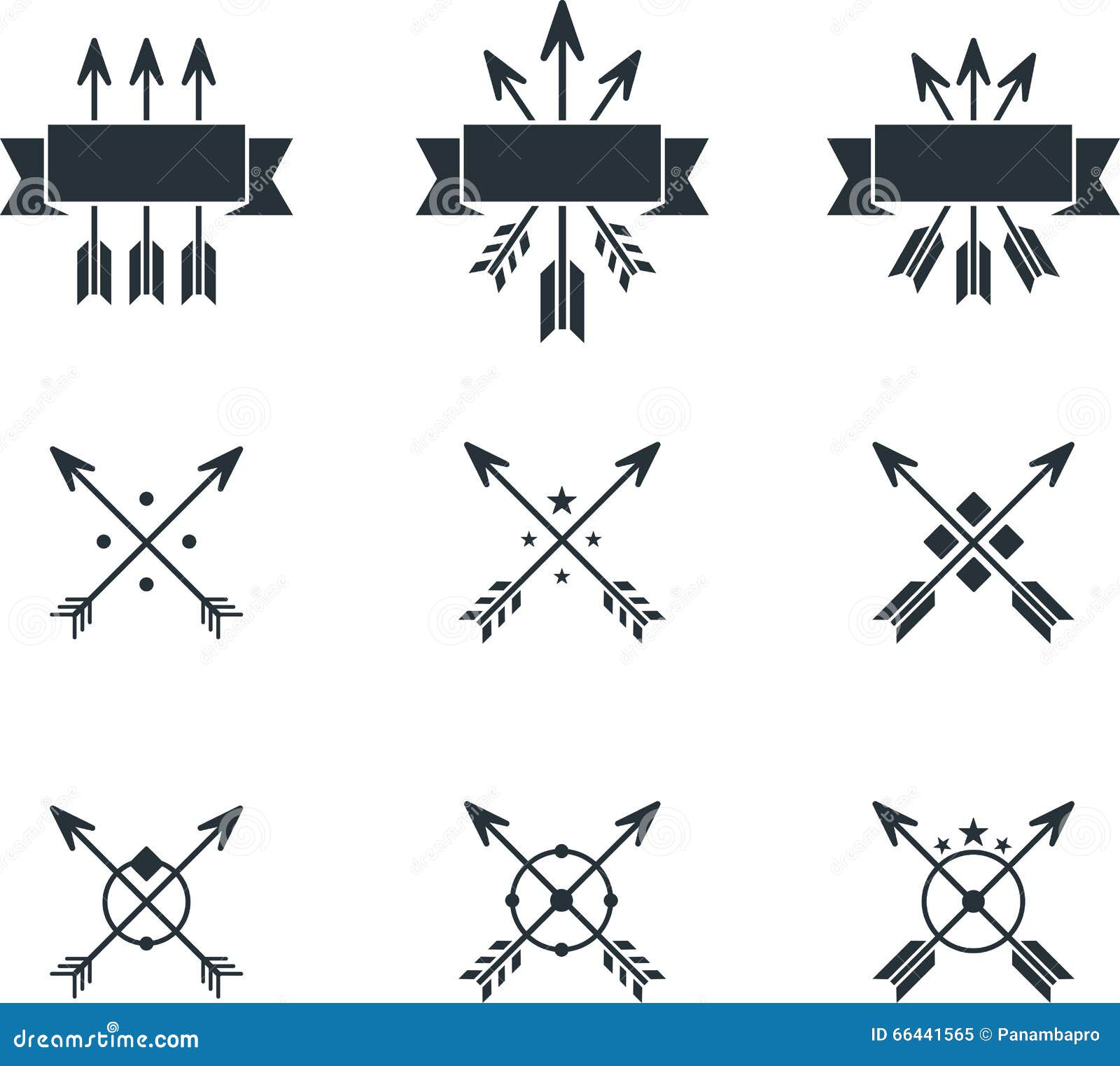 Símbolos de las flechas ilustración del vector. Ilustración de pluma - 66441565